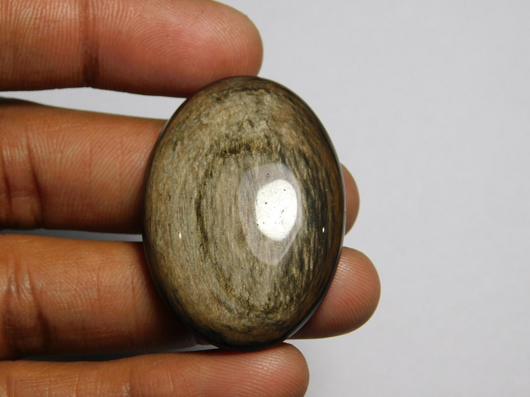 Hand Polished Copper Sheen Obsidian Cabochon: 59cts (38X26)MM - Etsy