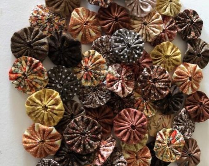 FABRIC YO Yos 50+ (I Throw in Extras!) 1.5" Warm Fall Colors Brown, Tan ...