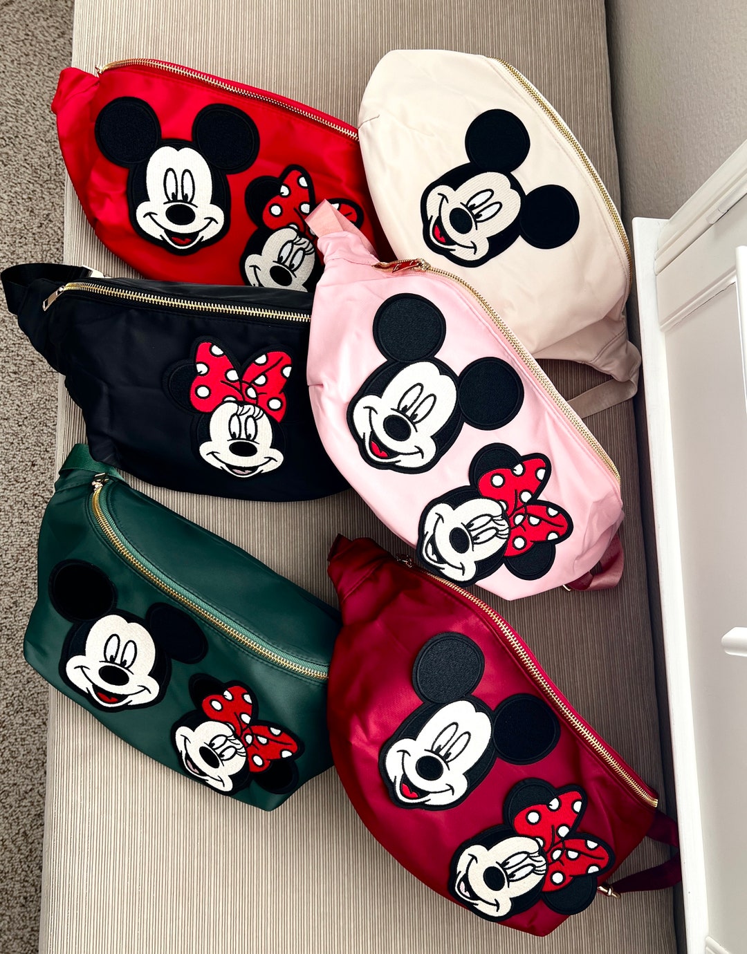 Mickey Minnie JUMBO Fanny Pack Waist Bag Crossbody Bag Adult Travel Bag ...
