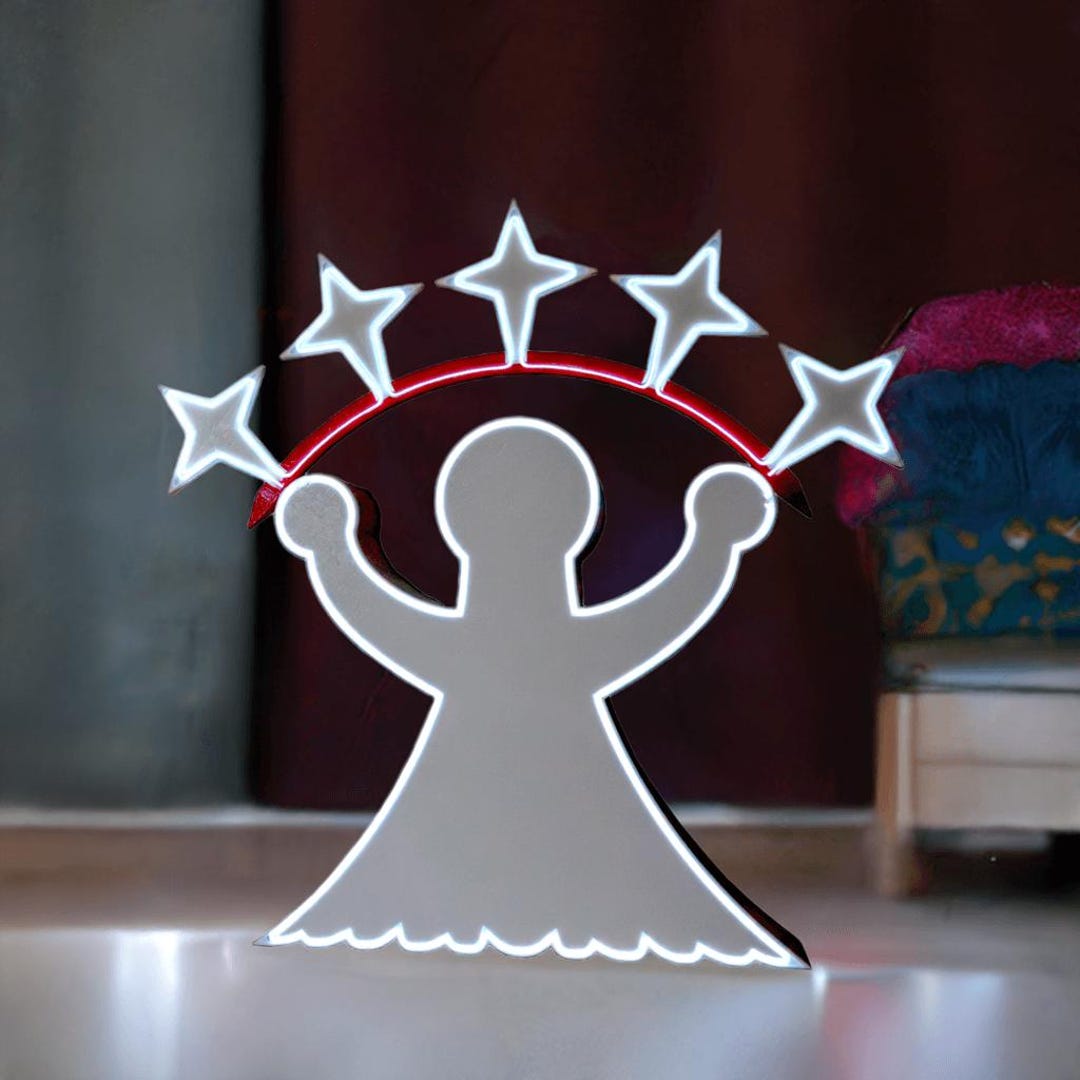 Ecological Guardian Angel With Lighting, Environmentally Consciously ...