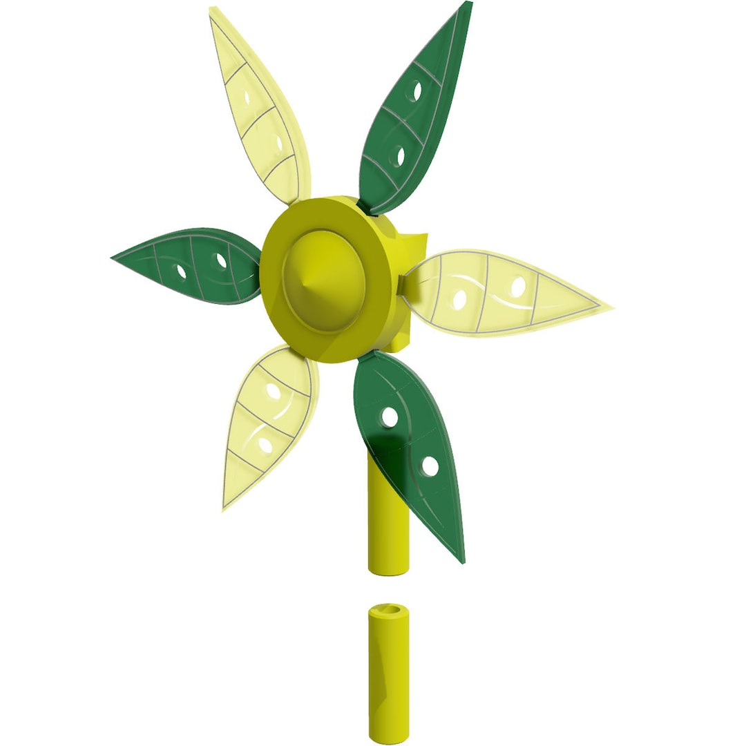 Wind Turbine Space With 6 Decorated Colorful Blades, Silent Thanks to ...