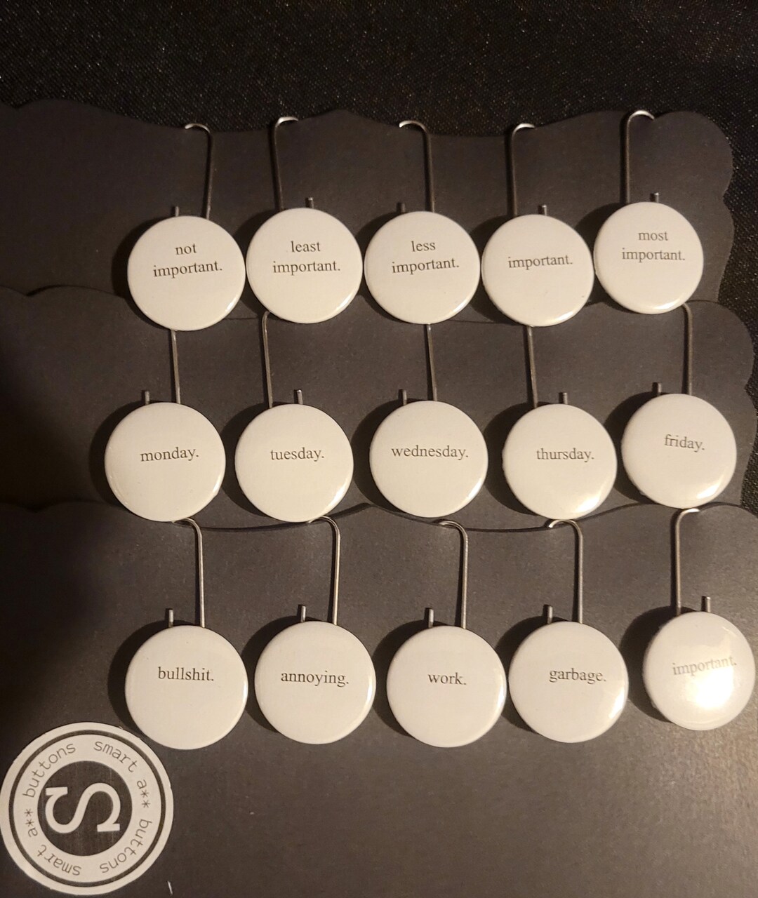 Smart A Buttons Paperclip 5 Pack - Etsy