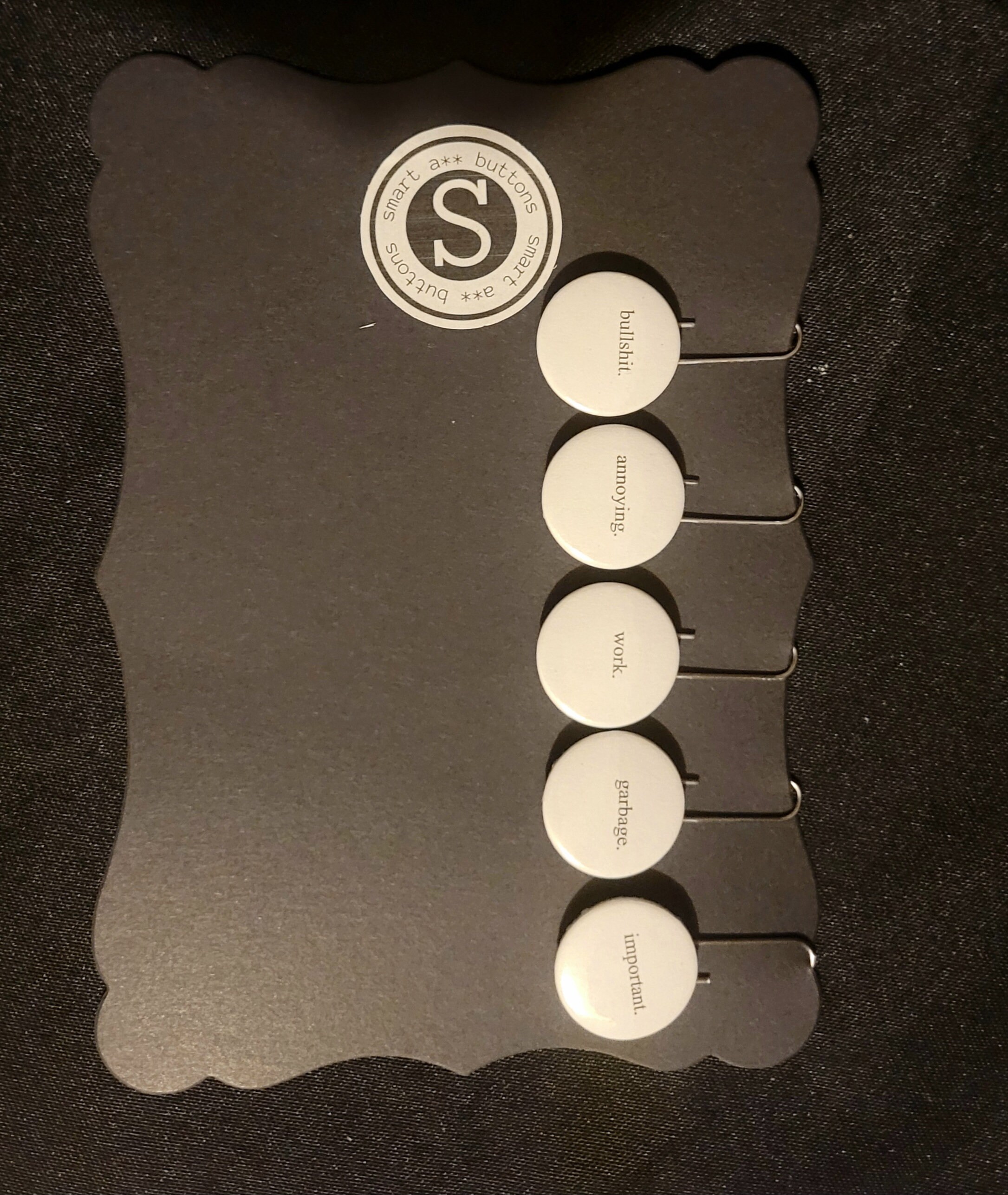 Smart A Buttons Paperclip 5 Pack - Etsy