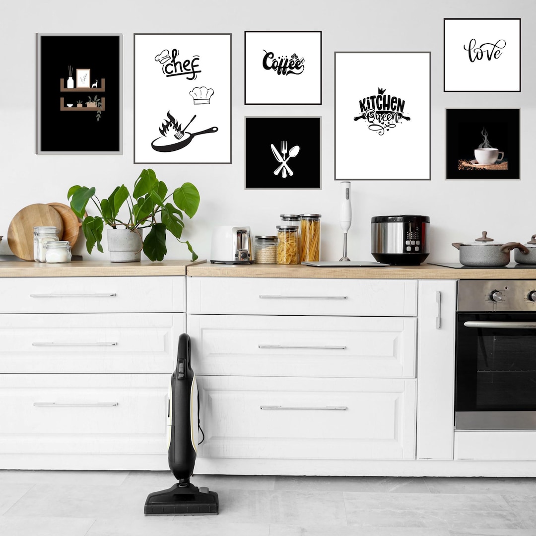 Coffee Corner Wall Art, Set of 8 Coffee Bar Prints , Coffee Wall Art ...