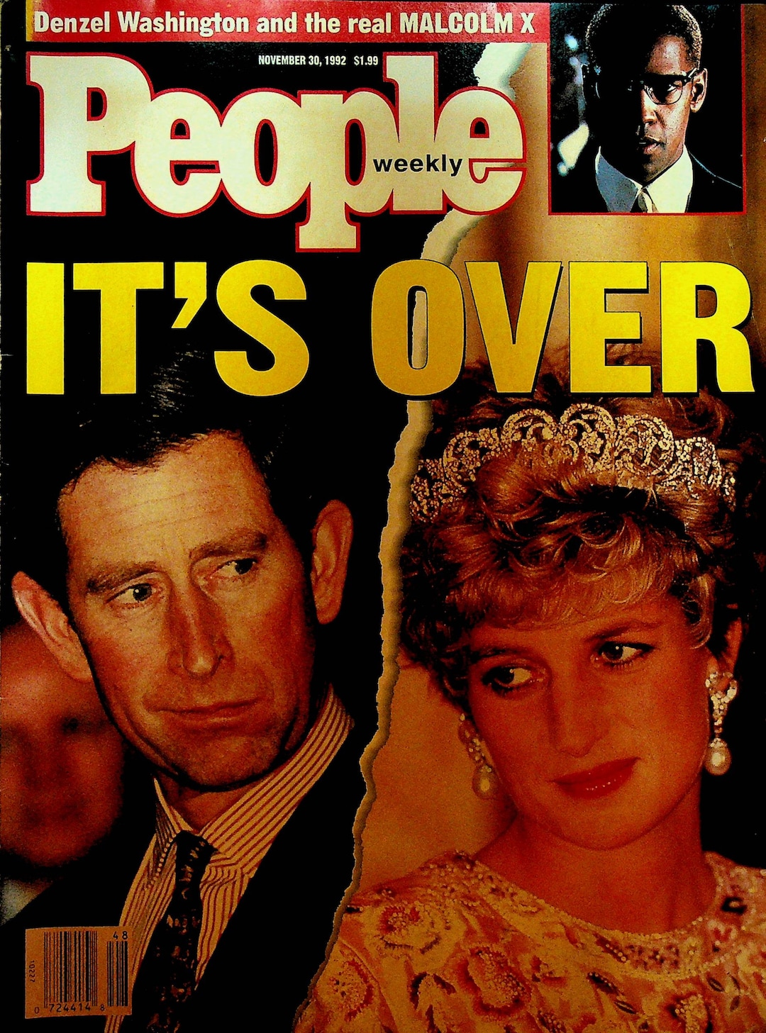 People Magazine November 30 1992 Prince Charles Princess Diana Denzel ...