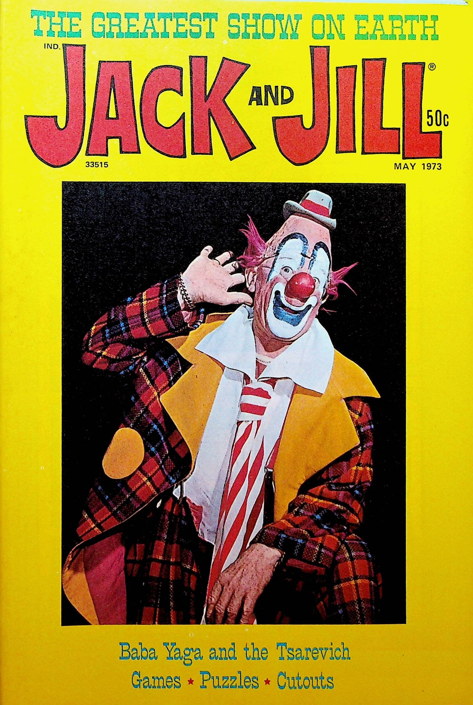 Jack and Jill Magazine May 1973 Circus Clown Florence Nightingale - Etsy