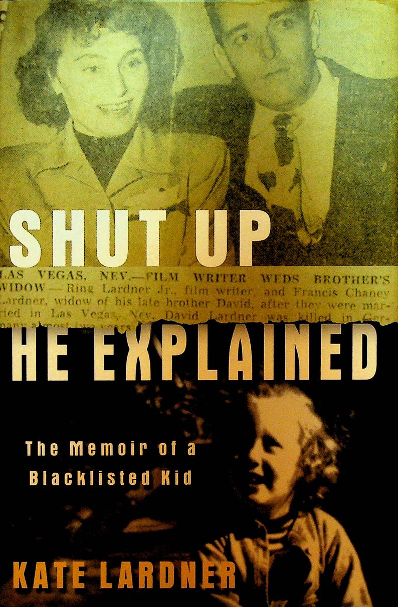 Shut up He Explained the Memoir of a Blacklisted Kid by Kate Lardner Ring Lardner - Etsy