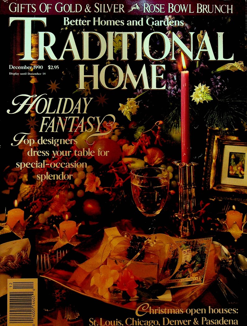 Better Homes & Gardens Traditional Home Magazine December 1990 Holidays ...