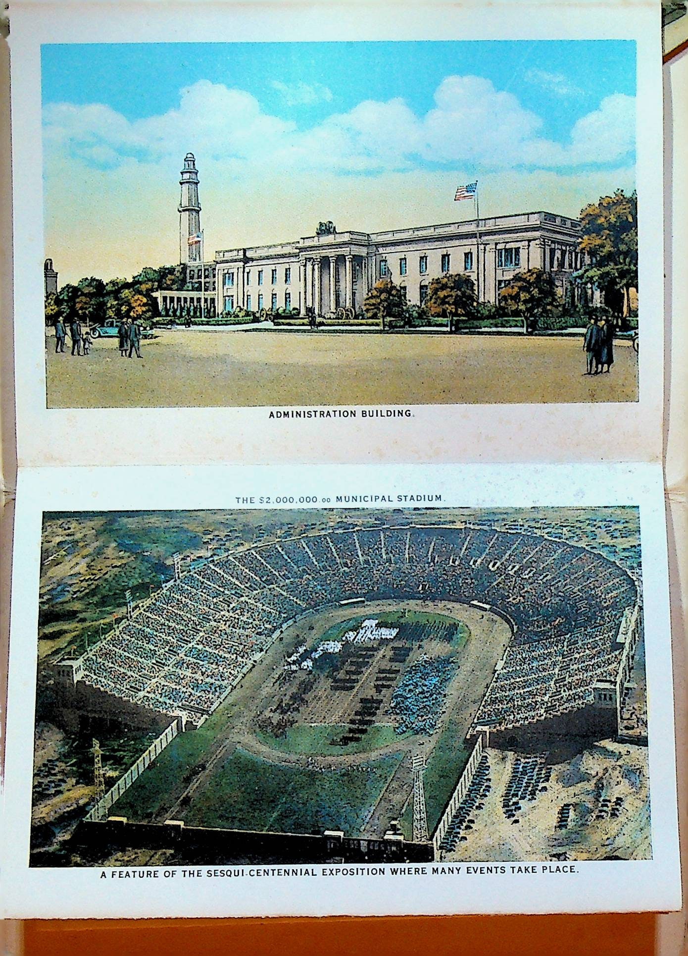 Sesqui-Centennial International Exposition Souvenir Postcard Folder ...