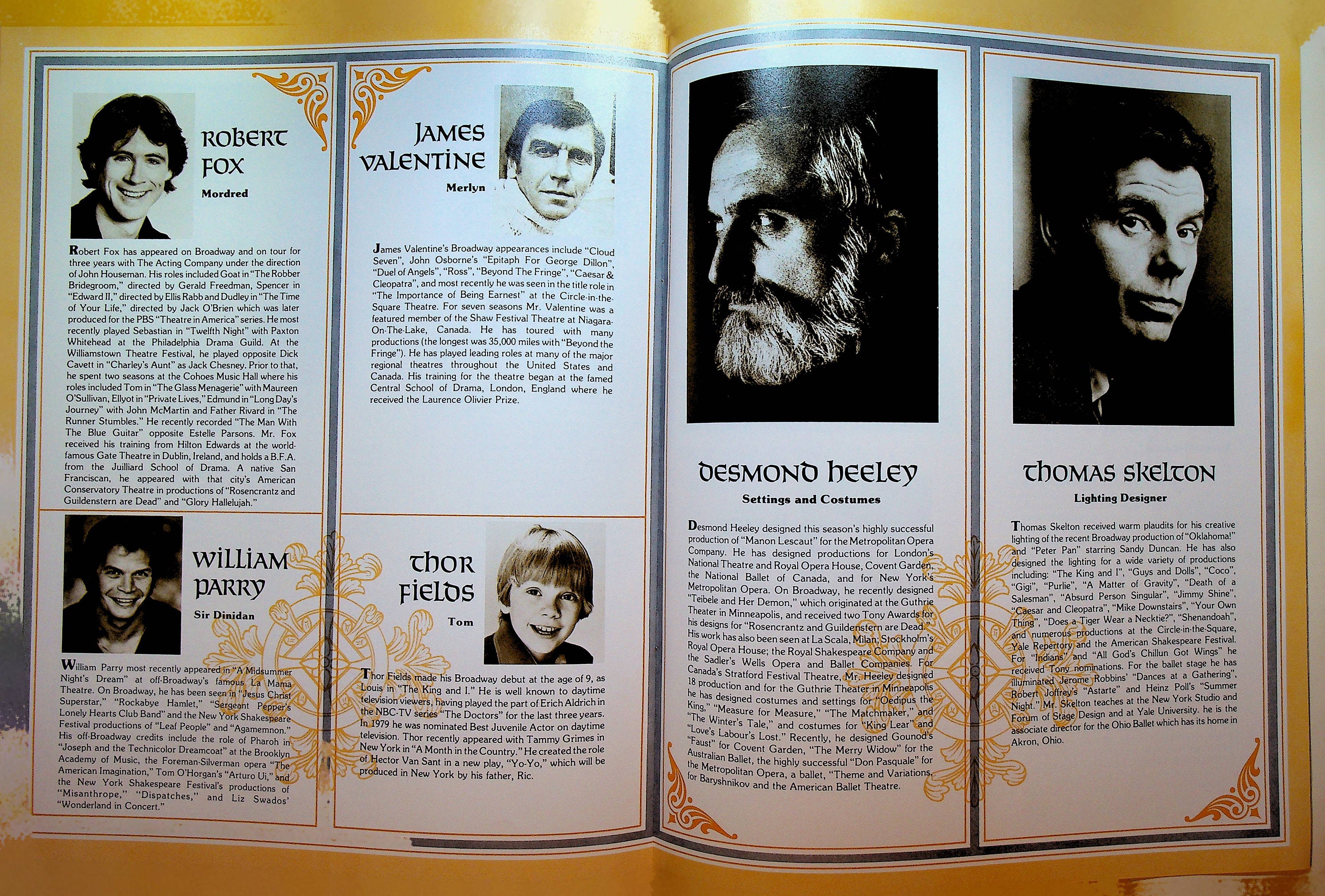 Camelot Souvenir Program 1980s Richard Harris Christine Ebersole ...