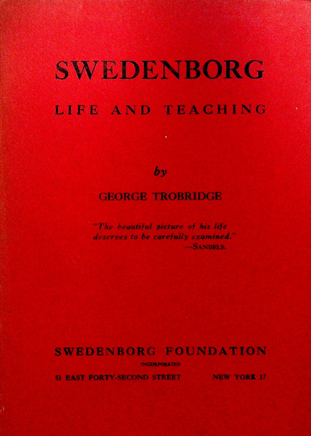 Swedenborg Life and Teachings by George Trobridge 1944 - Etsy