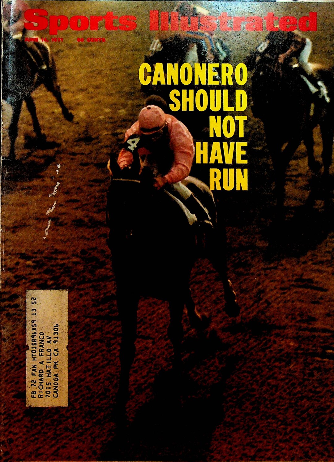 Sports Illustrated June 14 1971 Canonero II Horse Racing Belmont Stakes ...