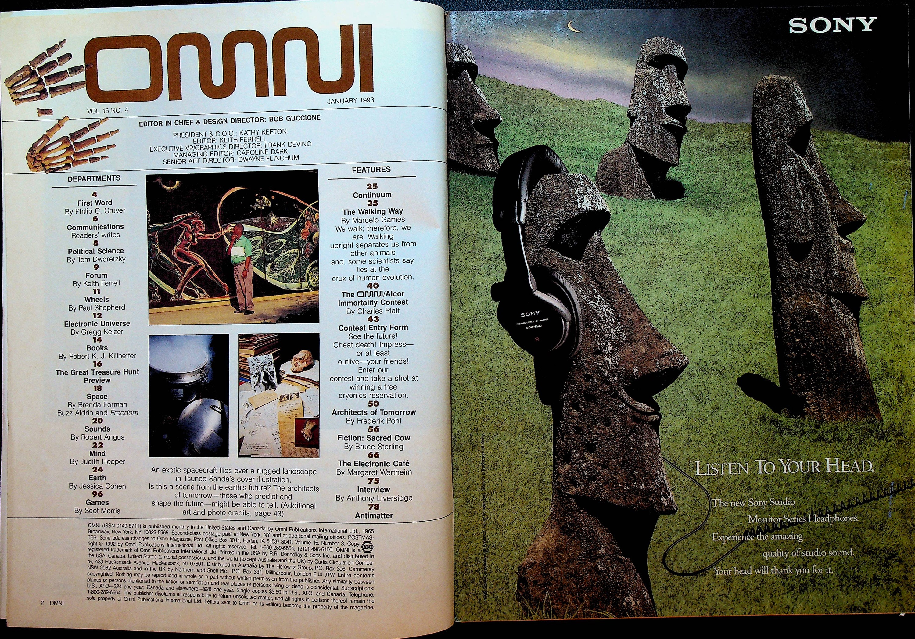 Omni Magazine January 1993 Buzz Aldrin Space Shuttle Frederik Pohl Bruce Sterling - Etsy