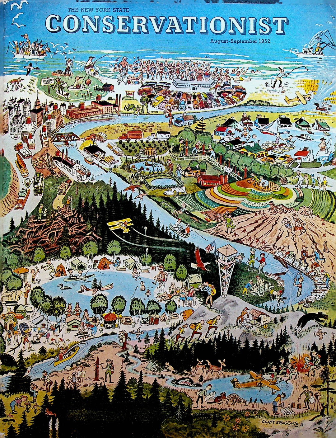 New York State Conservationist Magazine August 1952 Mushrooms Saratoga ...