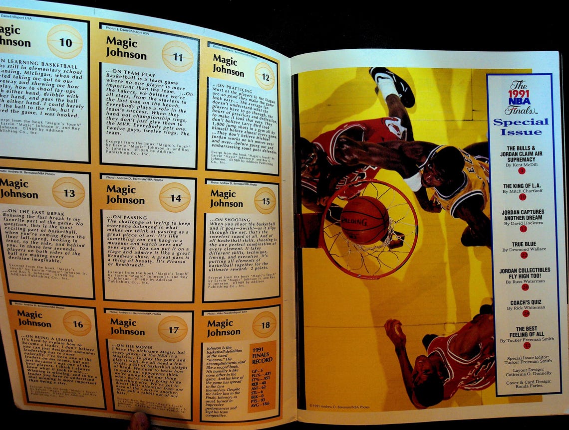 Jr Tuff Stuff Magazine 1991 Special Issue Michael Jordan Magic Johnson ...