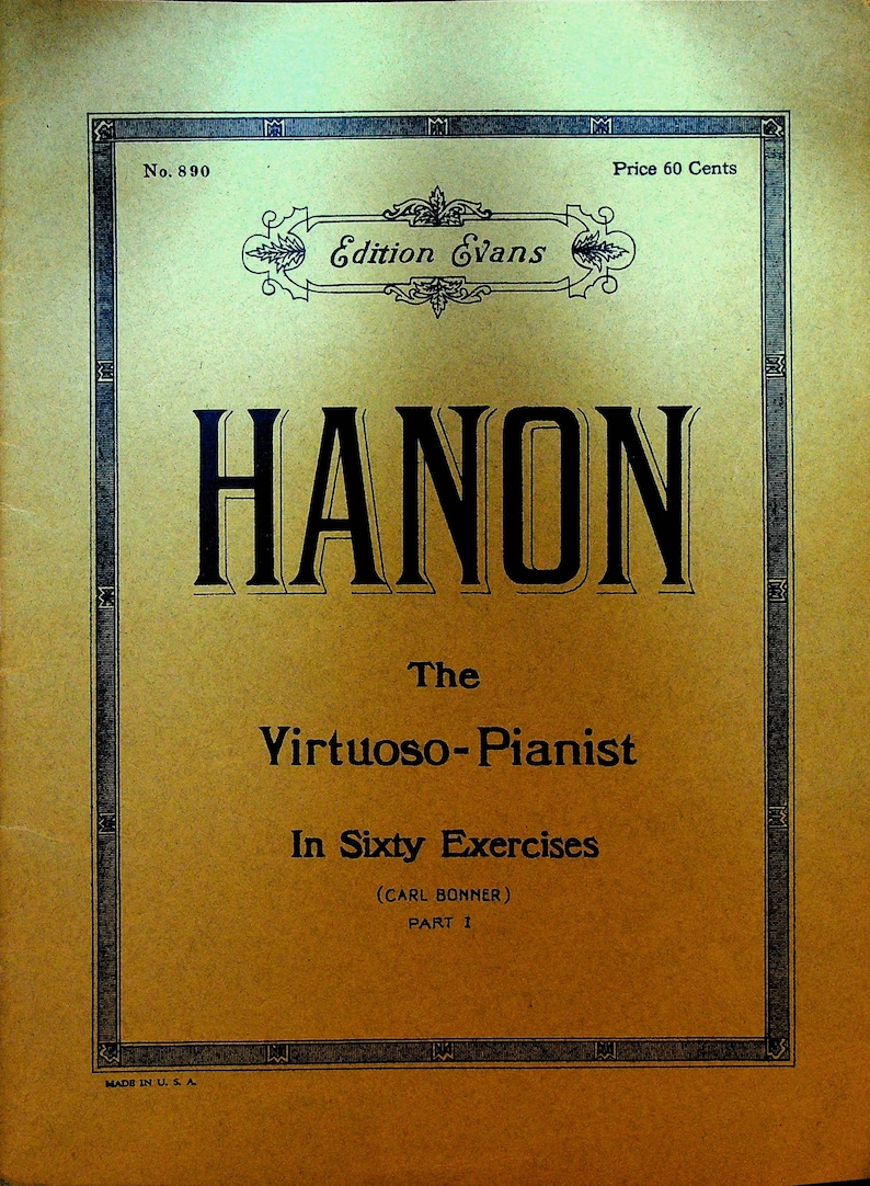 Hanon the Virtuoso Pianist Part 1 Edition Evans - Etsy