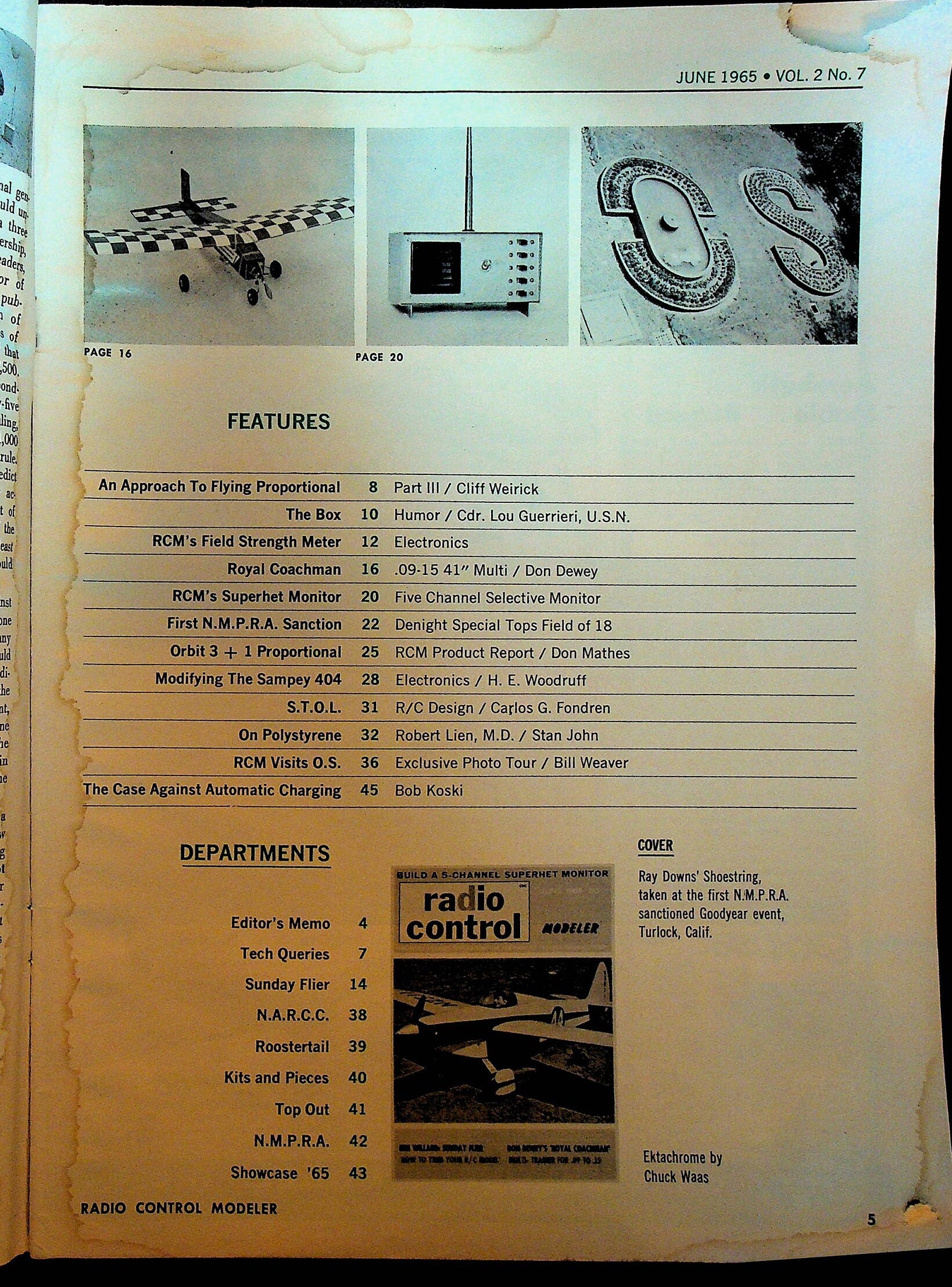 Radio Control Magazine June 1965 Don Dewey Ken Willard Ray Downs - Etsy