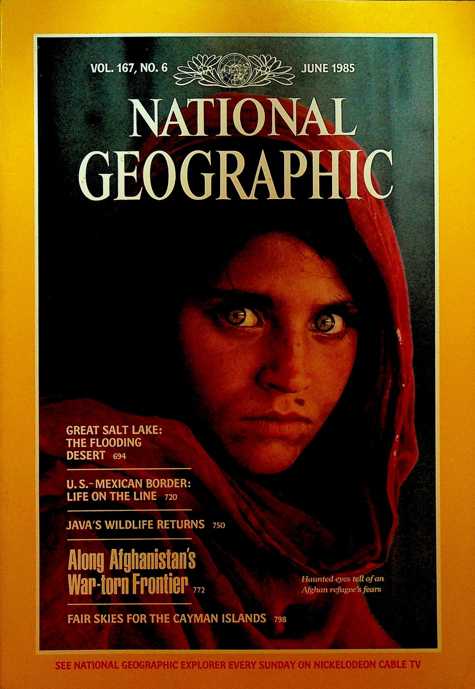 National Geographic Magazine June 1985 Afghan Girl Iconic Cover - Etsy