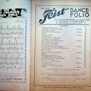 The New Feist Dance Folio Songbook Fox-trots Waltzes Piano Solo Ukulele 1932 - Etsy