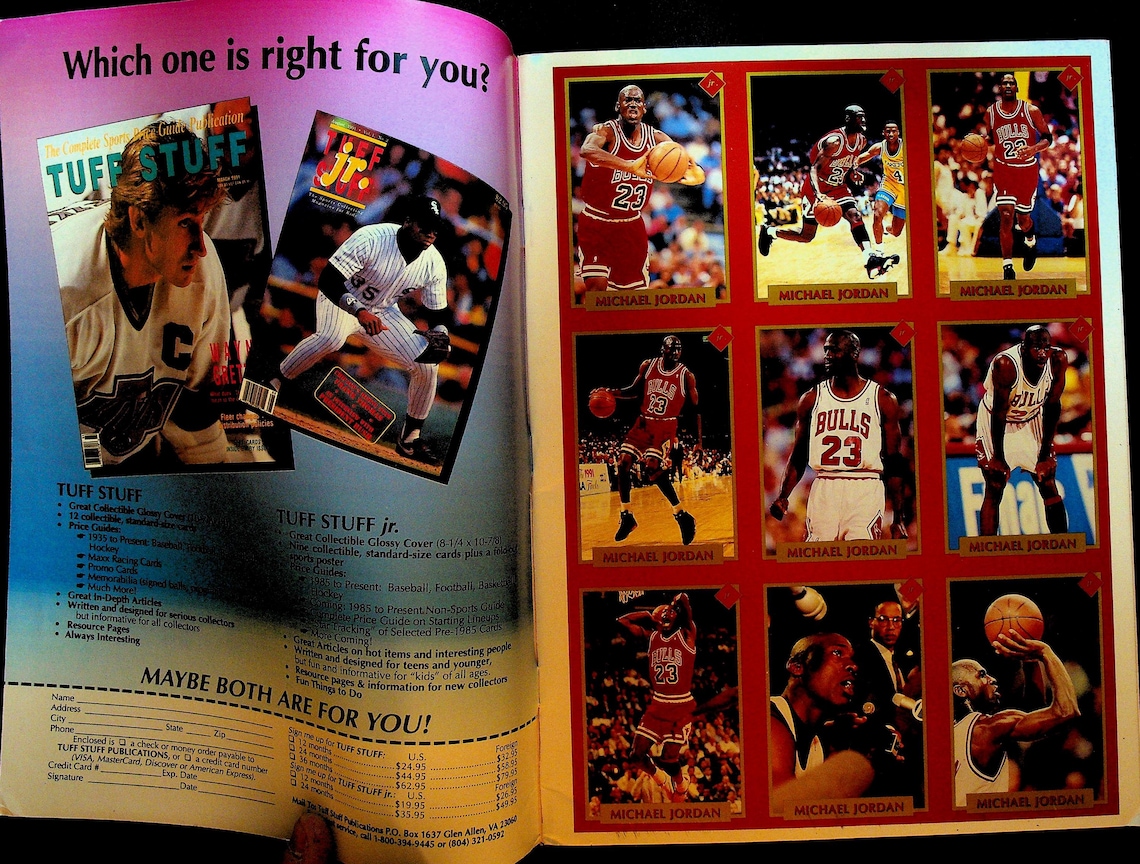 Jr Tuff Stuff Magazine 1991 Special Issue Michael Jordan Magic Johnson ...