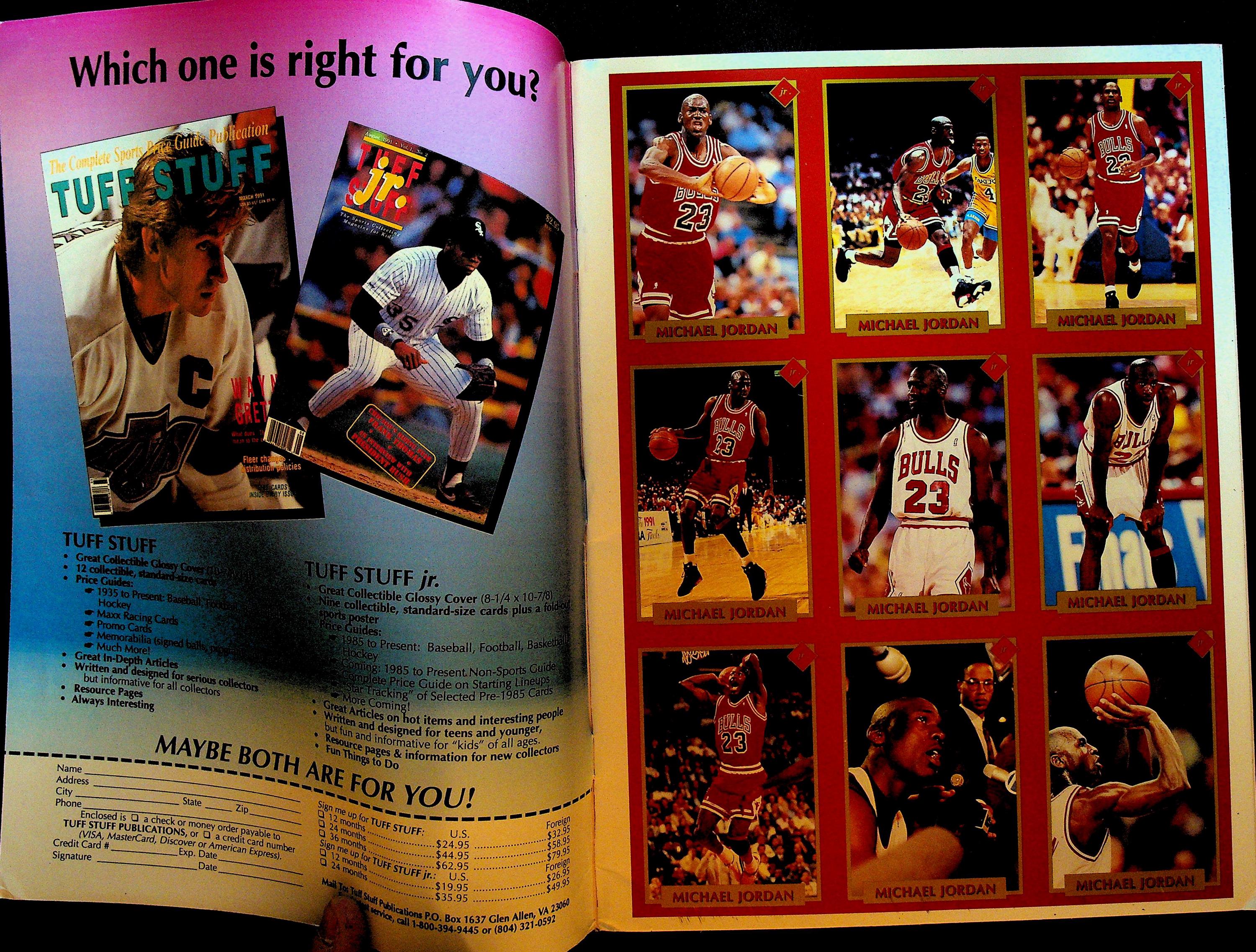 Jr Tuff Stuff Magazine 1991 Special Issue Michael Jordan Magic Johnson ...