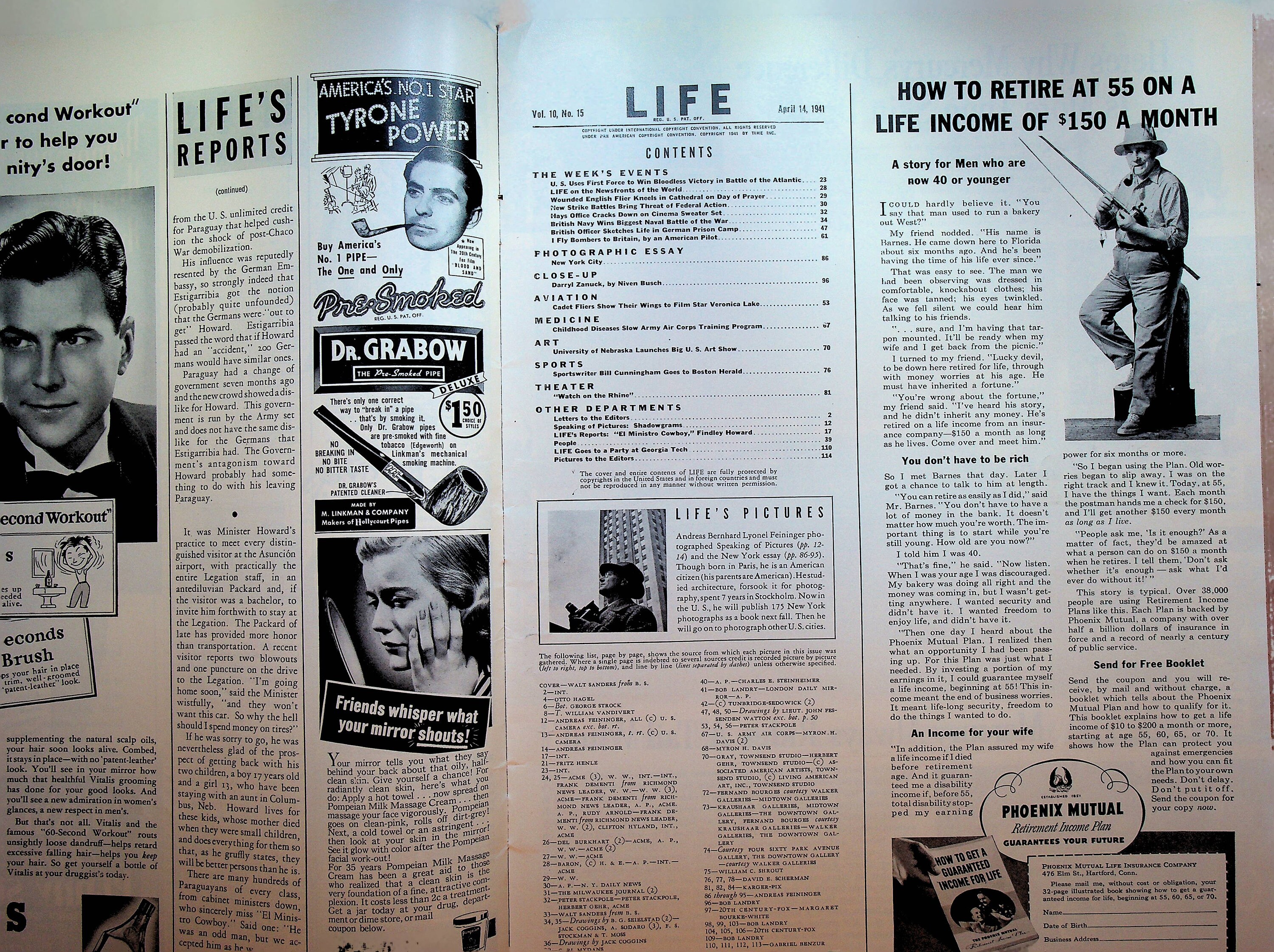 Life Magazine April 14 1941 US Flag New York City Darryl Zanuck Bill ...