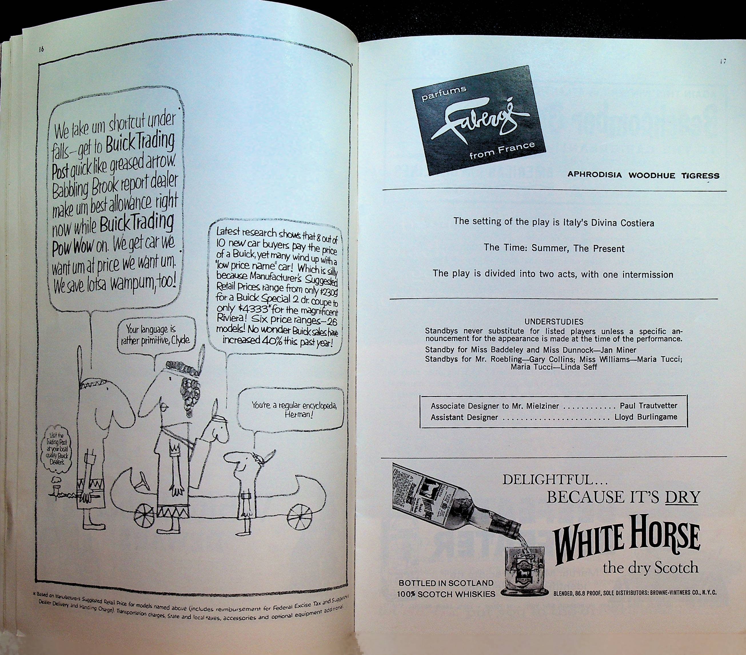 The Milk Train Doesn't Run Here Anymore Playbill March 11 1963 Hermione ...