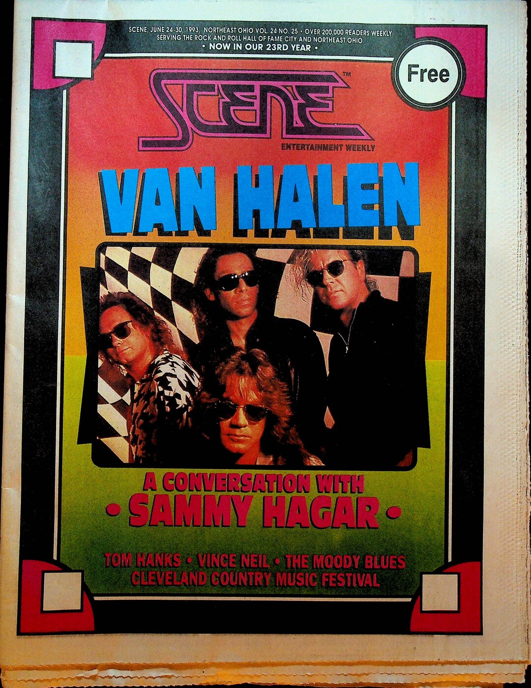 Scene Magazine June 24 1993 Van Halen Sammy Hagar Tom Hanks the Moody ...