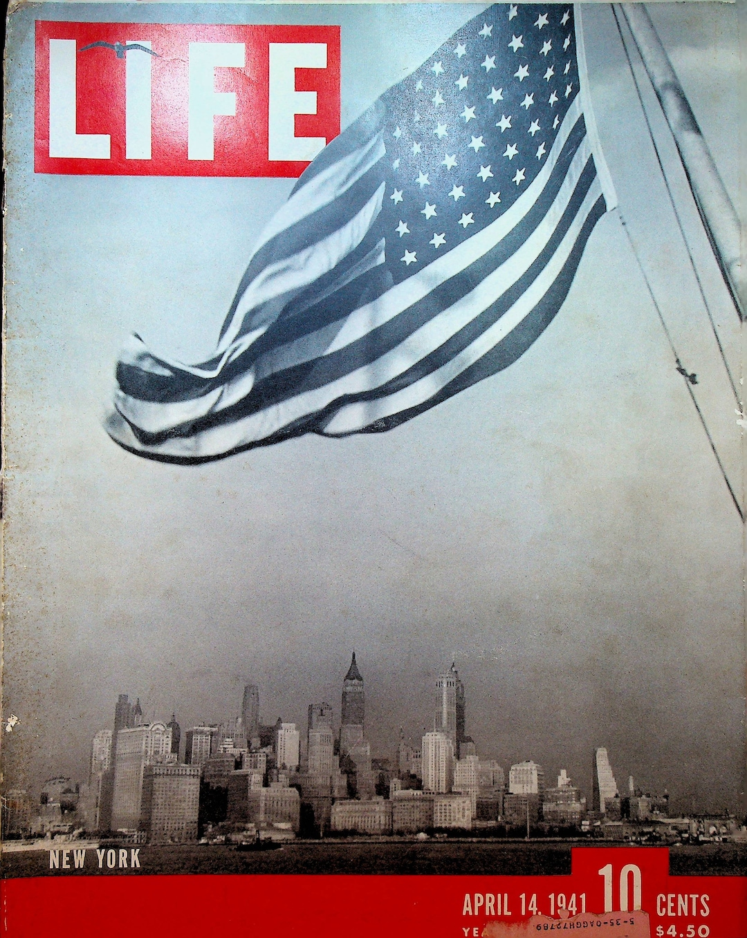 Life Magazine April 14 1941 US Flag New York City Darryl Zanuck Bill ...