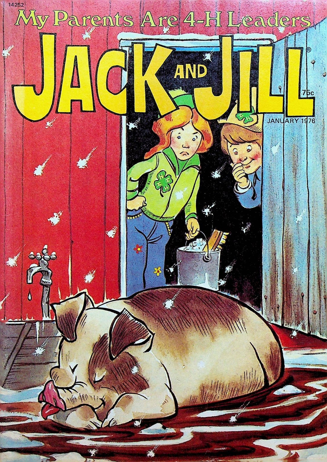 Jack and Jill Magazine January 1976 Pig in Mud 4-H Club Great Wall of ...
