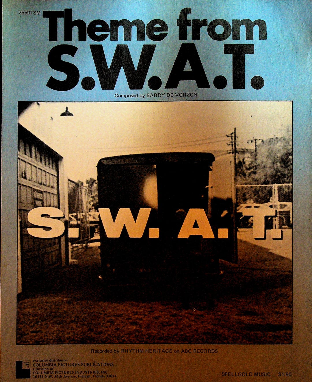 Theme From SWAT Sheet Music 1975 - Etsy