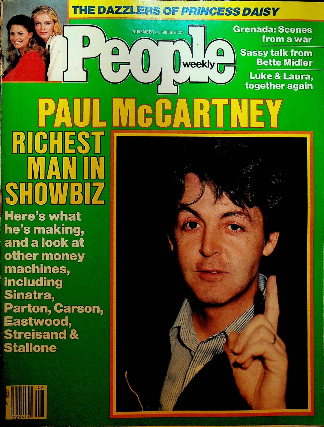 People Magazine November 14 1983 Paul Mccartney Bette Midler Luke and ...