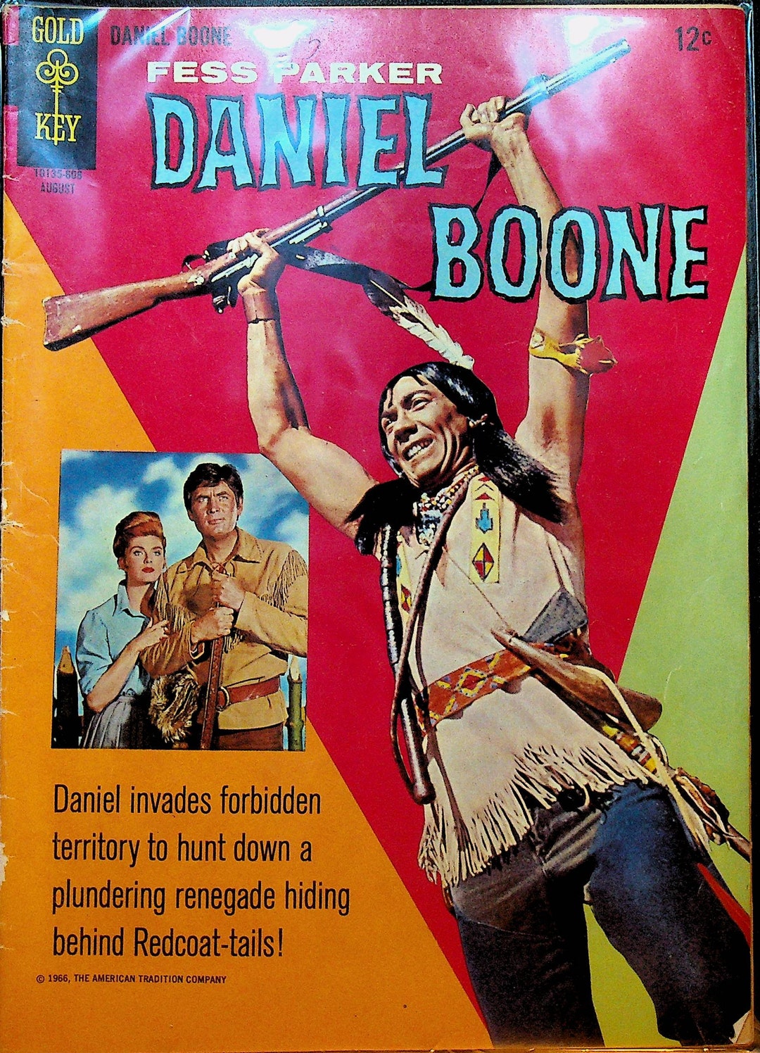 Daniel Boone 6 Gold Key Comics Photo Cover 1966 Fess Parker - Etsy