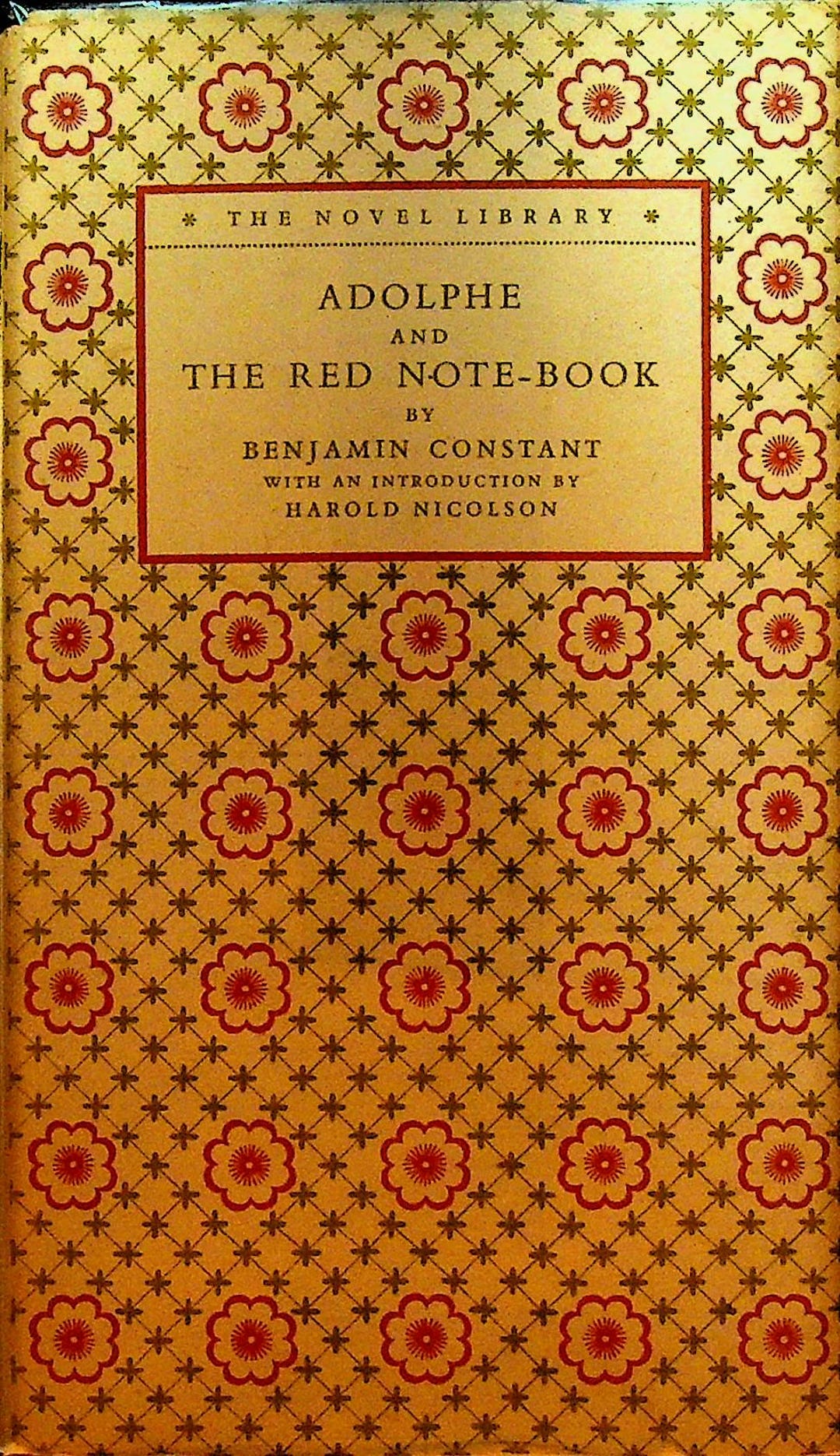 Adolphe and the Red Note-book by Benjamin Constant Novel Library 1948 ...
