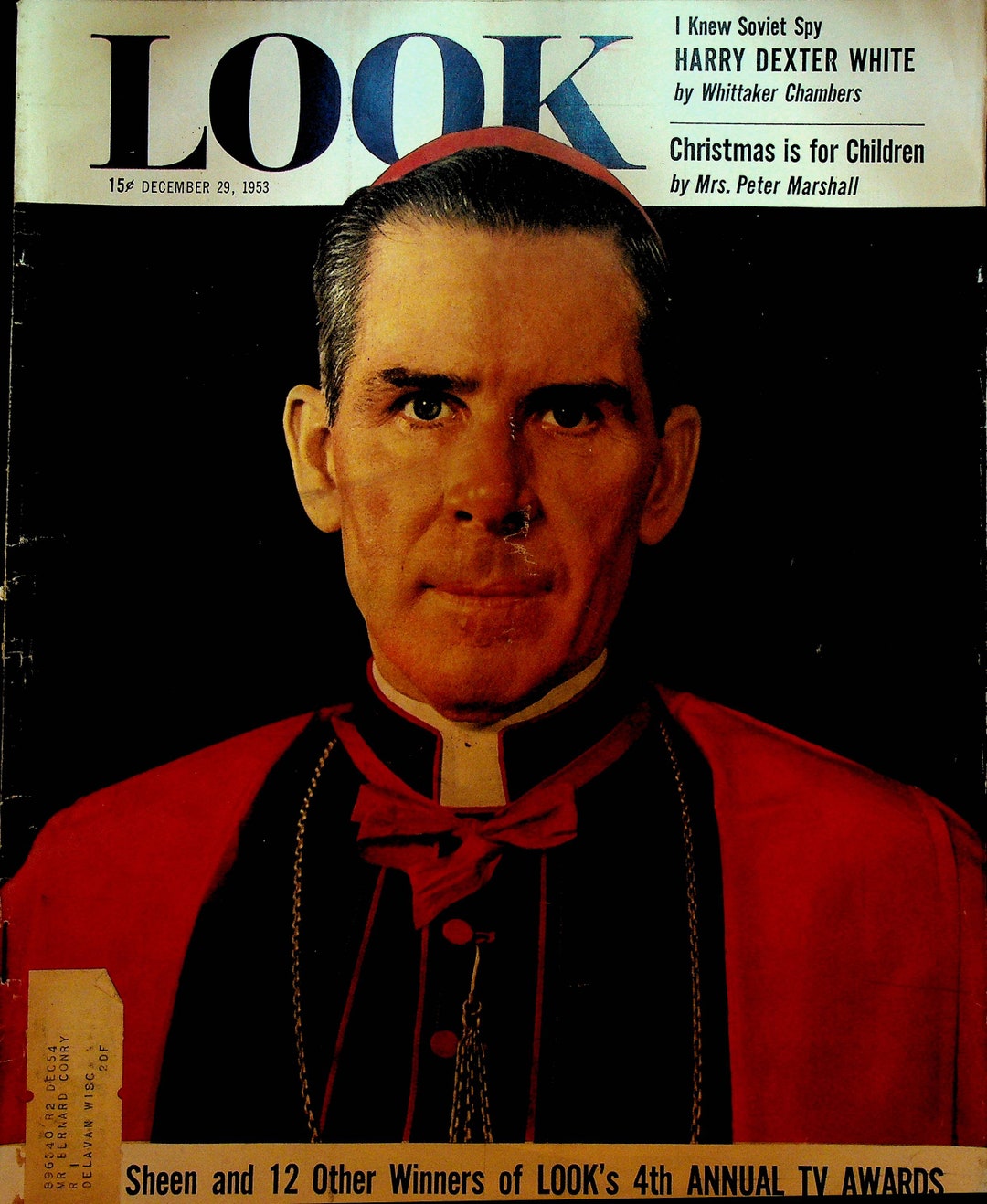 Look Magazine December 29 1953 Bishop Sheen Whittaker Chambers Willie ...