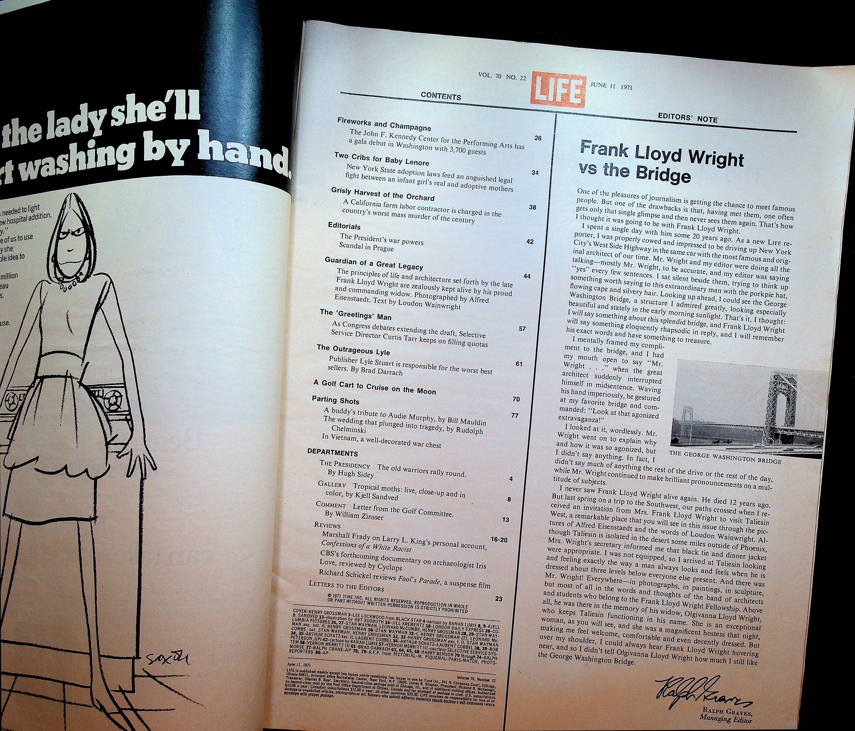 Life Magazine June 11 1971 Ted Kennedy Juan Corona Frank Lloyd Wright ...