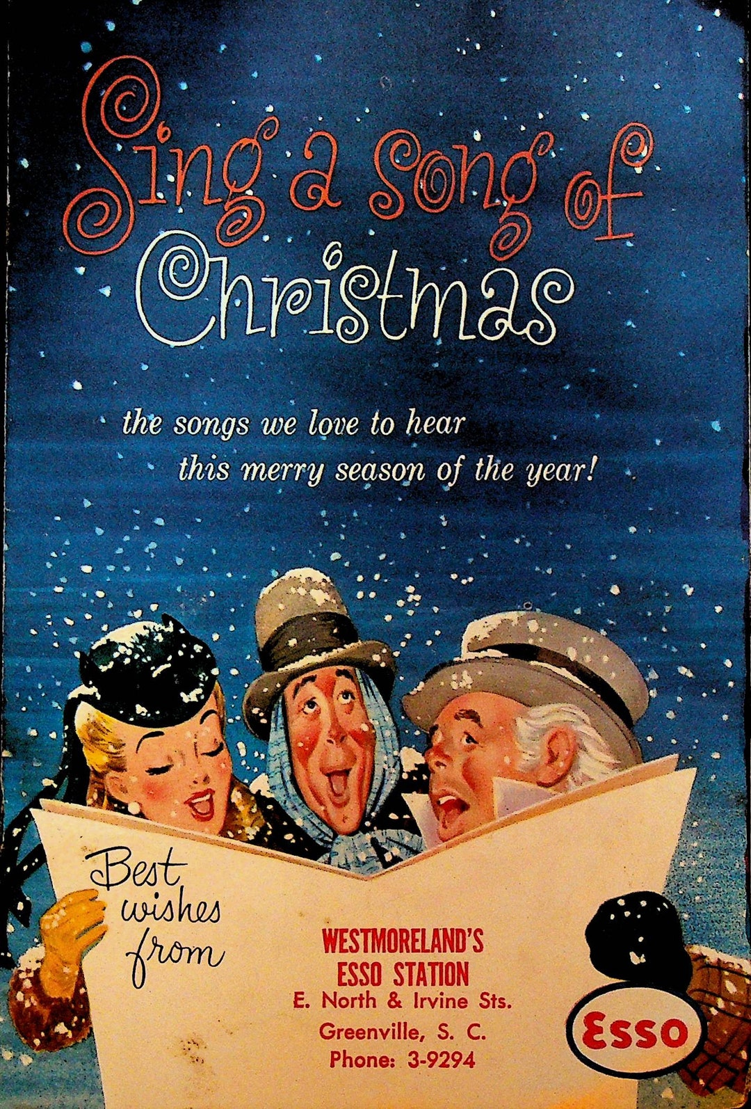 Sing a Song of Christmas Esso 1954 Songs Booklet - Etsy