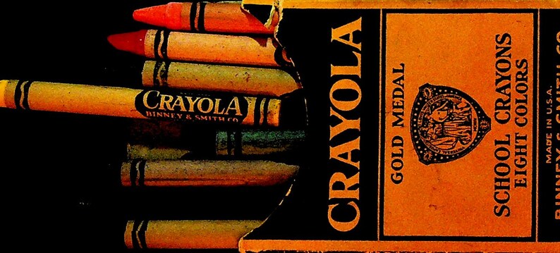 Crayola Gold Medal School Crayons No 8 in Box Vintage Binney & Smith - Etsy