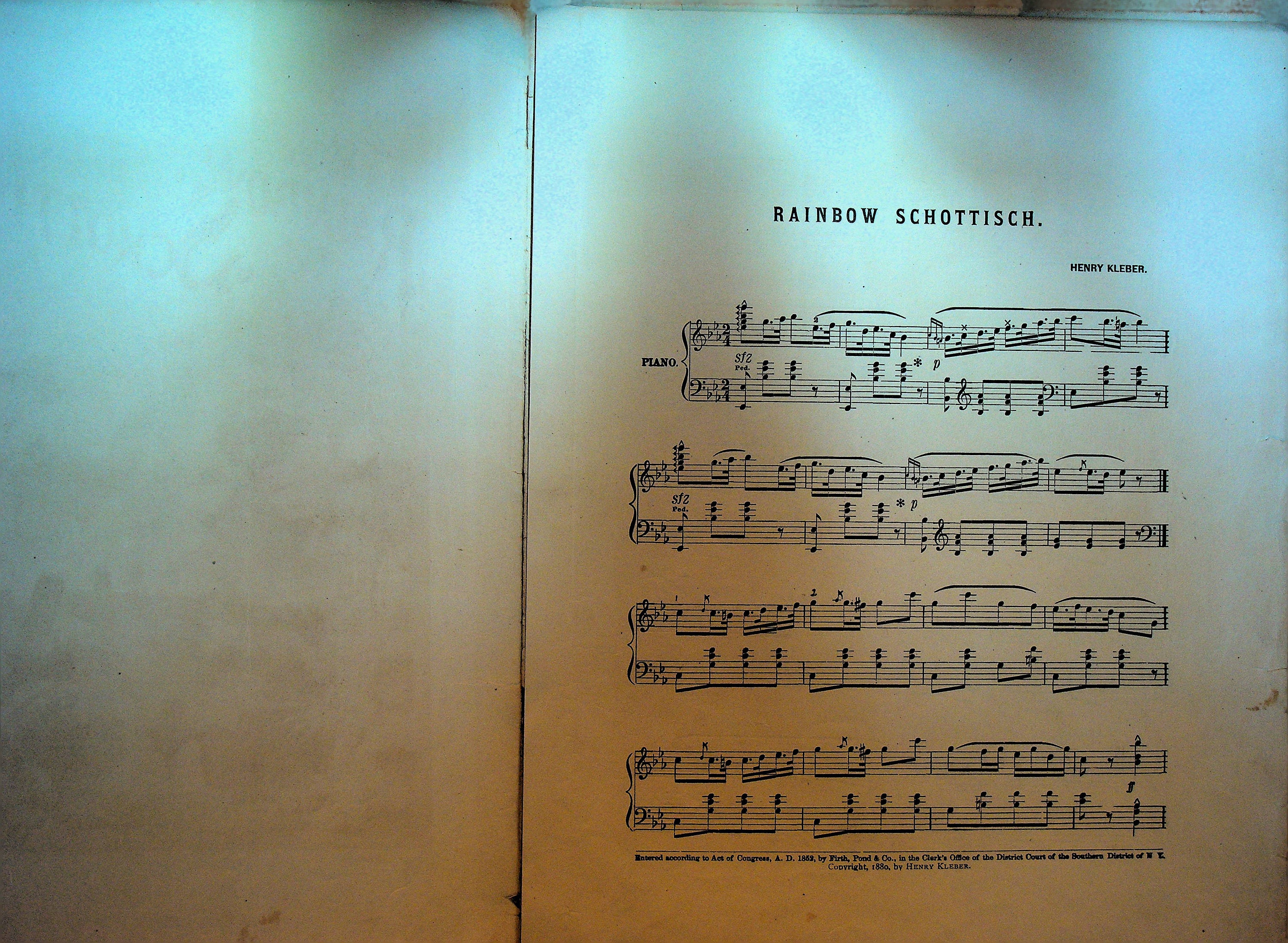 The Rainbow Schottisch Sheet Music 1880 - Etsy