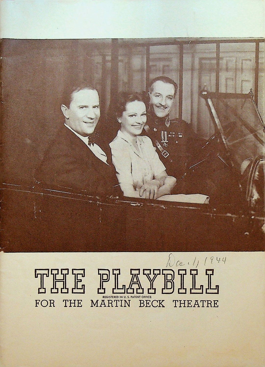 Jacobowsky and the Colonel Playbill December 1 1944 Louis Calhern ...