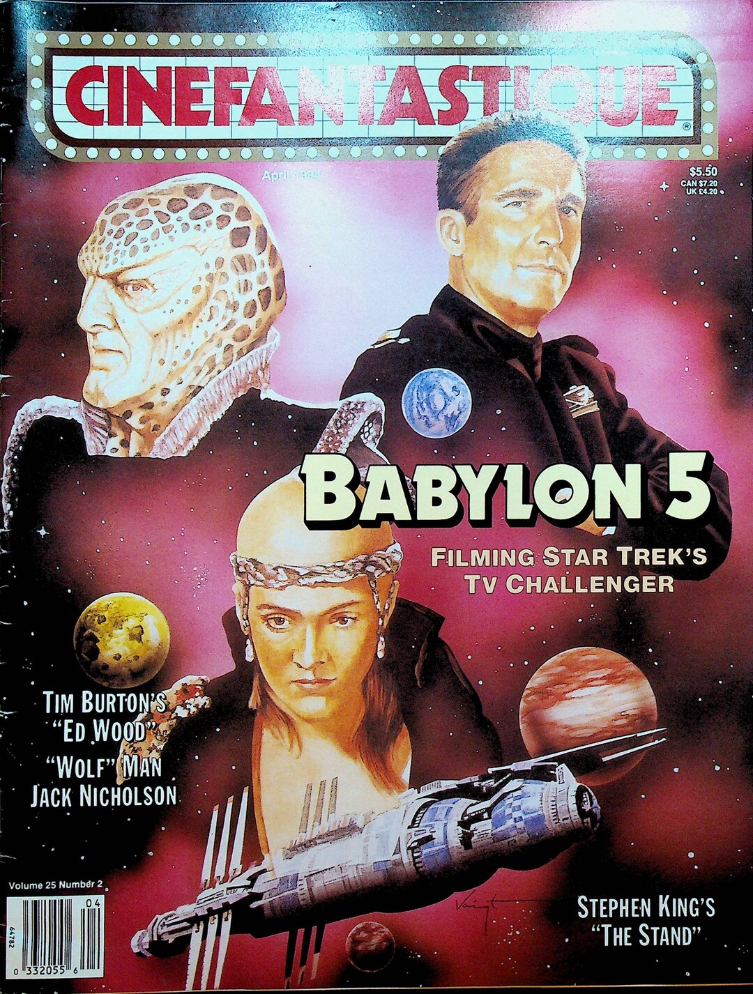 Cinefantastique Magazine April 1994 Babylon 5 Stephen King Tim Burton ...