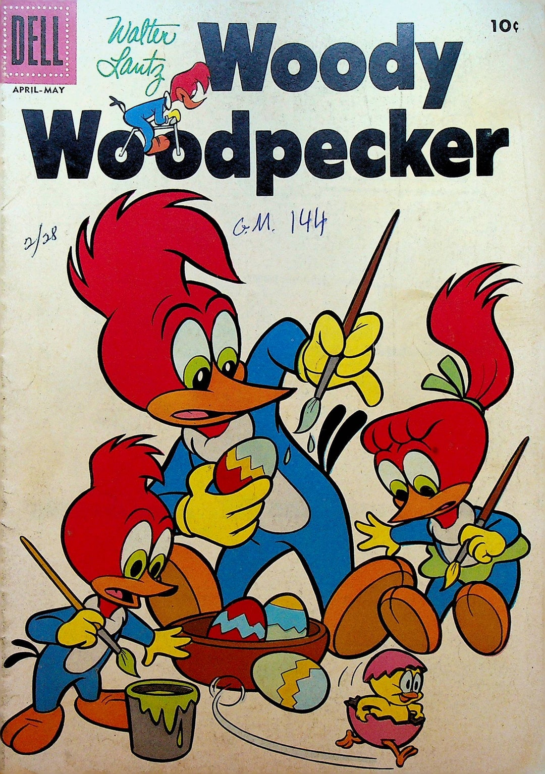 Woody Woodpecker 42 Dell Comics 1957 Easter Egg Painting Chick - Etsy