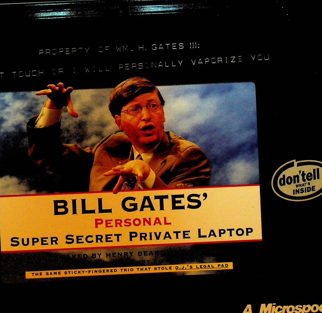 Bill Gates Personal Super Secret Private Laptop HC Humor Book - Etsy