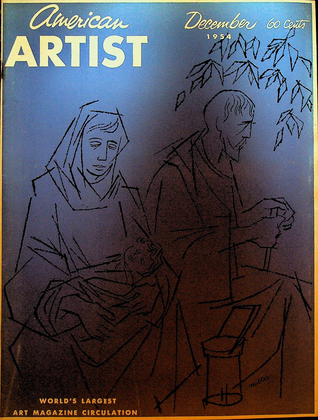 American Artist Magazine December 1954 Marilyn Miller Nancy Ellen Craig ...