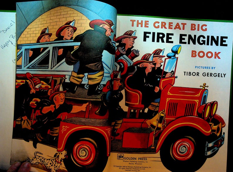 The Great Big Fire Engine Book Tibor Gergely Golden Books - Etsy