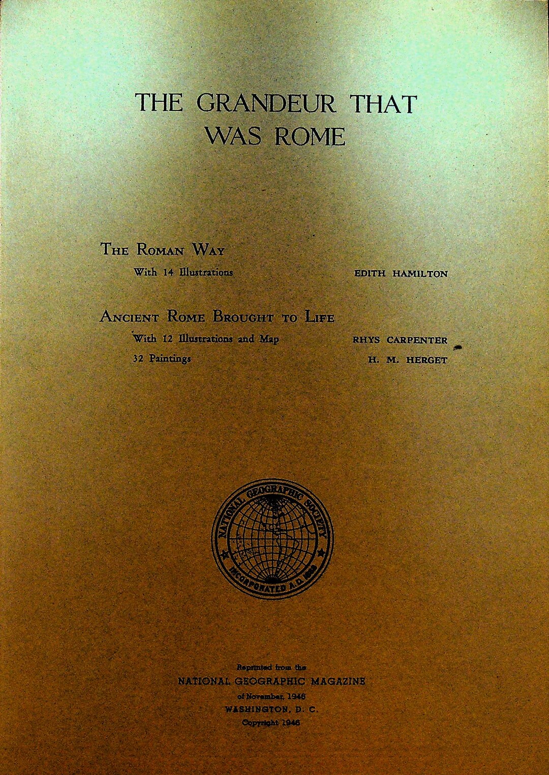 The Grandeur That Was Rome National Geographic 1946 - Etsy