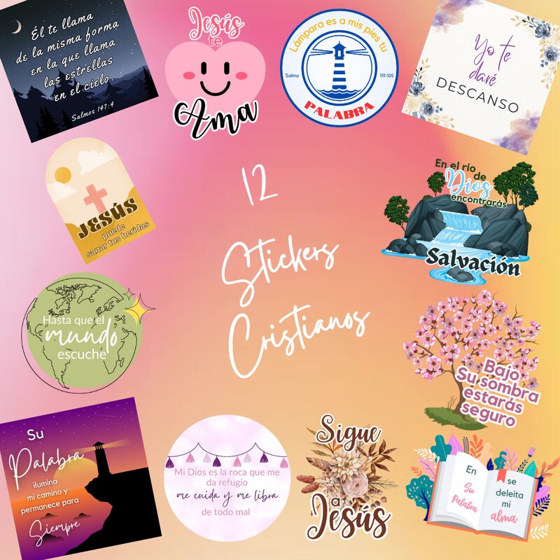 Stickers cristianos en español - Etsy España