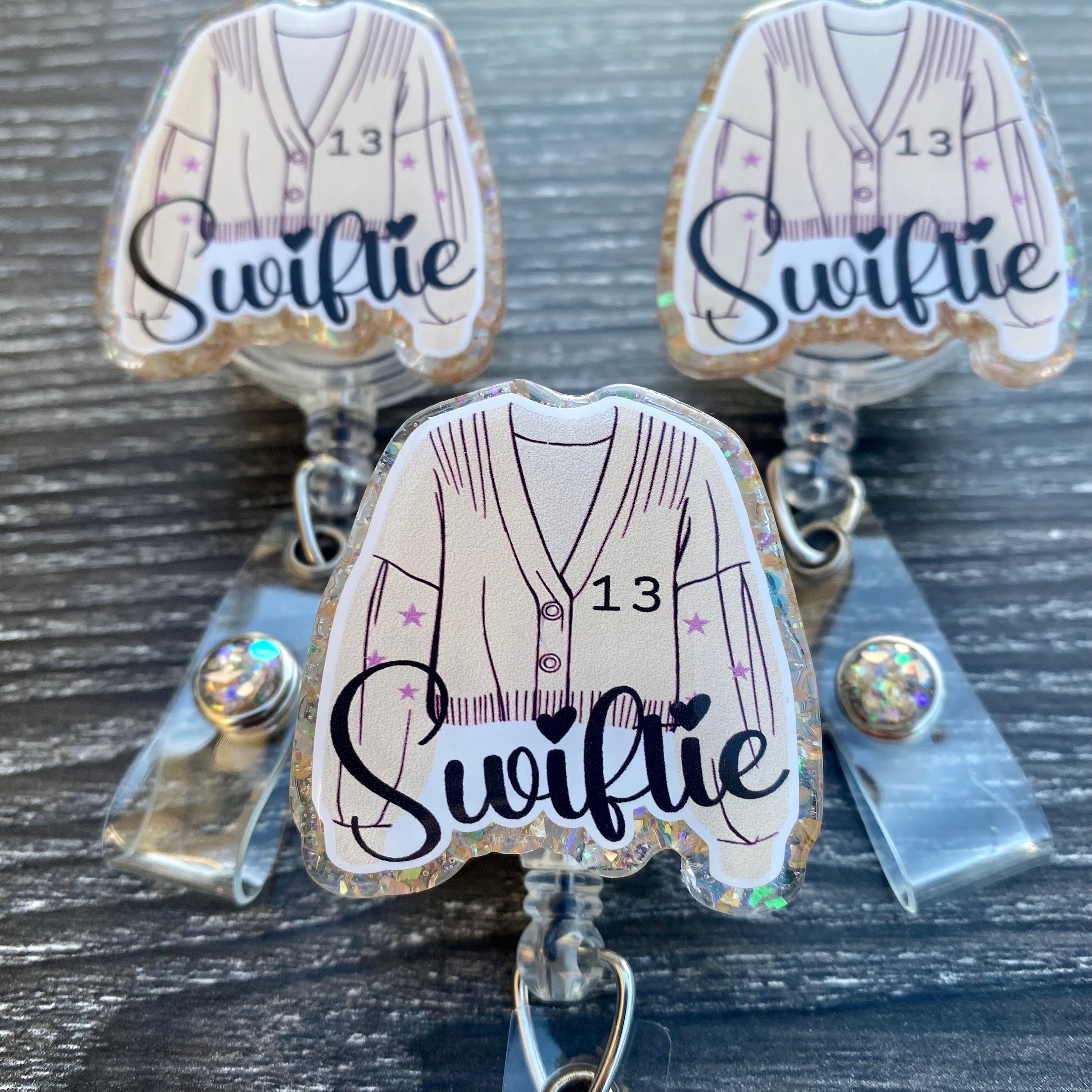 Swiftie Badge Reel Swift Cardigan Badge Buddy Nurse Badge - Etsy