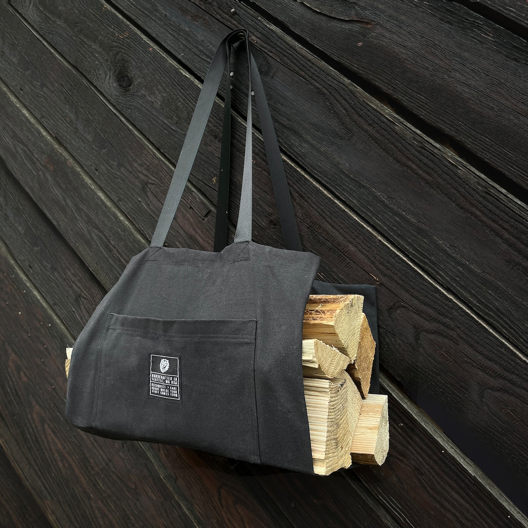 Heavy-duty Firewood Carrier, Foraging Bag, Durable Duck Canvas Water ...
