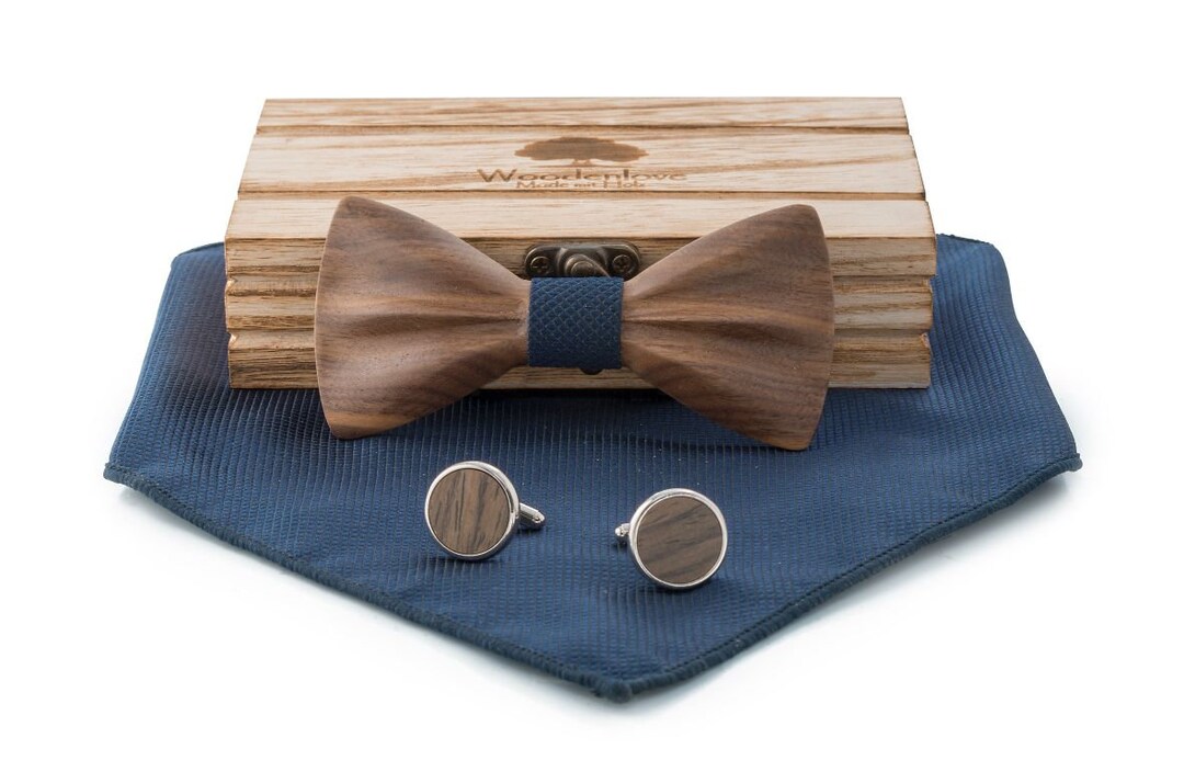 Children's Wooden Bow Tie "goofy" Dark Blue - Etsy